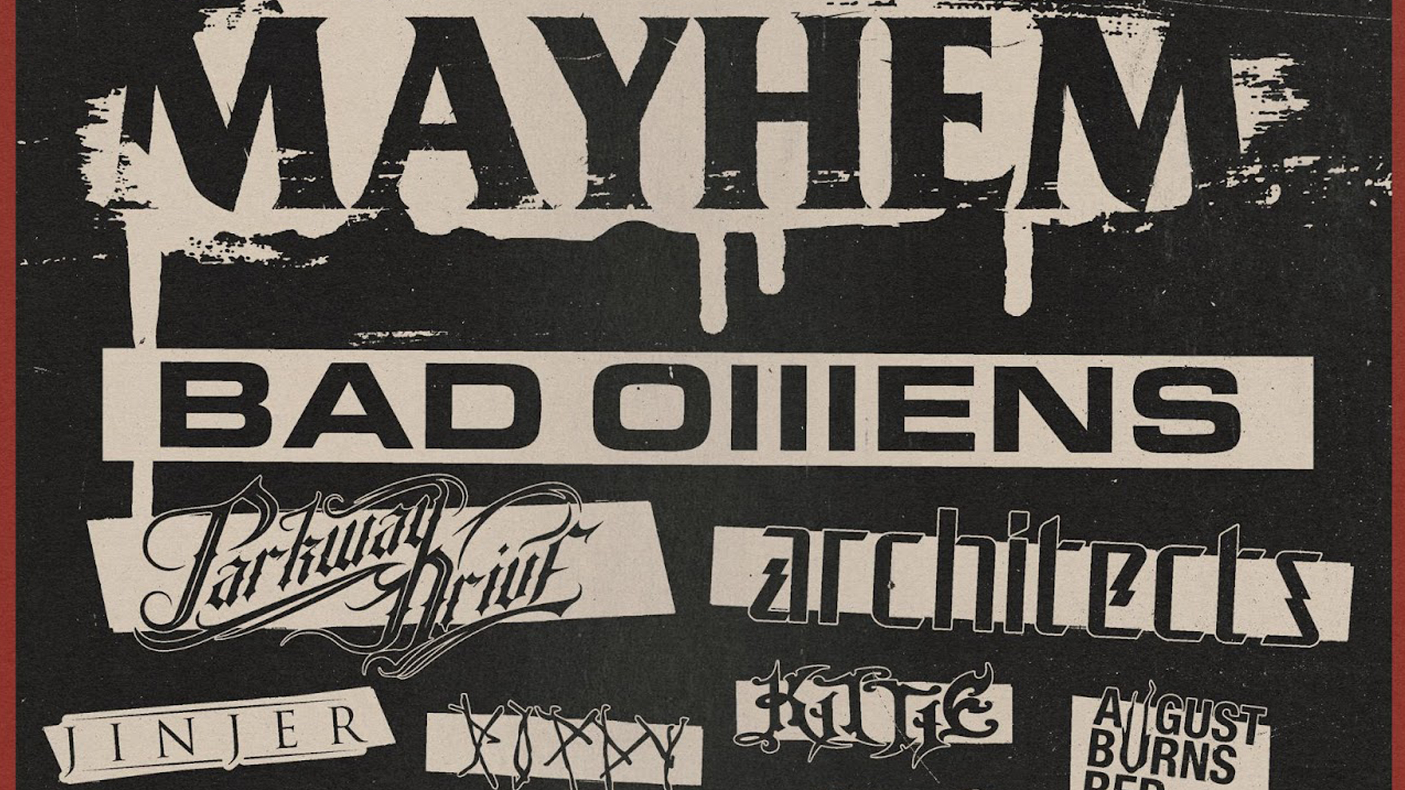 Mayhem Fest Logo Mayhem Fest Announces Full Lineup For 2024 Comeback