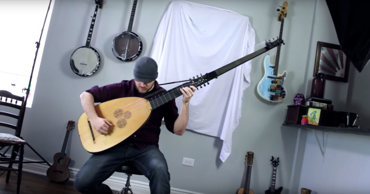 Watch Rob Scallon Play Metal On A 14-String Theorbo | Kerrang!